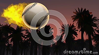 Burning baseball ball stock footage. Video of catch, flame - 53503282