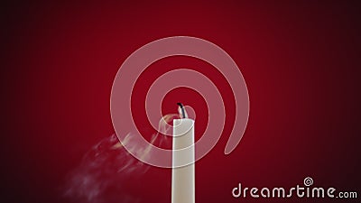 Burning candle blown out stock video. Video of feeling - 69380295