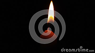 Burning Candle and Flame with Alpha Channel Stock Video - Video of ...