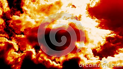 Burning Fire Clouds Like Devil Hell Stock Footage - Video of fantastic ...