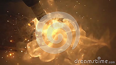 Burning Items Doused Liquid Oxygen Stock Video - Video of amplification ...