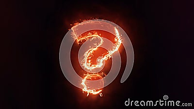Question Mark on Fire Video Animation Stock Footage - Video of flame ...