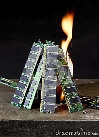 Burning RAM Stock Photo - Image: 31139960