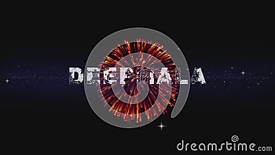 DeepMala Text in 4K, Bursting Crackers, in the Sky at Night ...