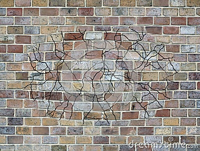 Bursting Wall - Brick Texture Stock Photo - Image: 83794172