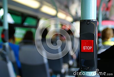 Bus Stop Button Stock Image - Image: 14006601