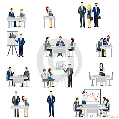 Business Coaching Icons Set Stock Vector - Image: 57606674