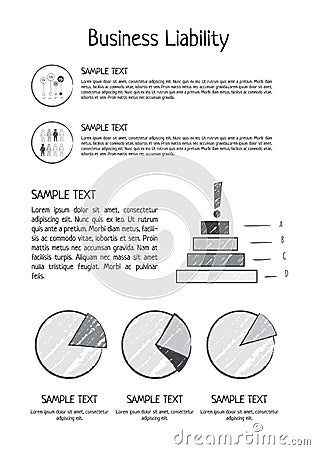 Business Liability Statistics Presentation Poster Cartoon Vector ...