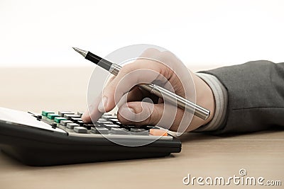 Business Man Working With Calculator Stock Photography - Image: 35110222