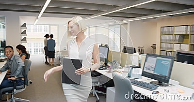 Business People Diversity, Walking and Coworking Office Space in ...