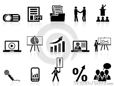 Business Presentation Icons Set Stock Photo - Image: 32220030