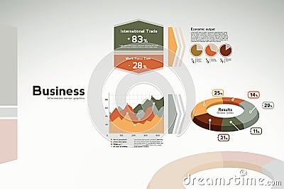 Business Report Graphics - Graphs And Statistics Stock Photo - Image ...