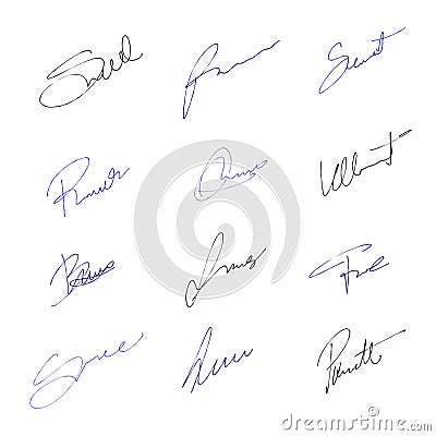 Business Signature Vector Set | CartoonDealer.com #265325838