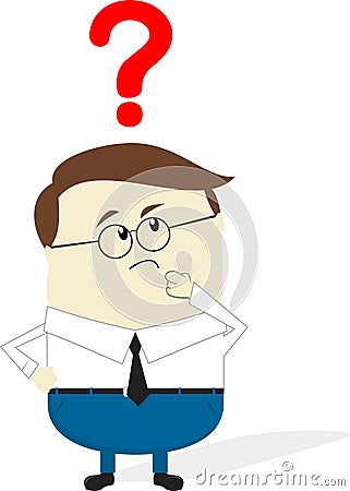 Businessman Doubt Cartoon Stock Image - Image: 37095621