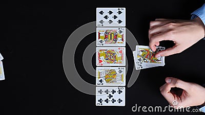 Businessman Playing Poker With The Devil. Devil Wins. Stock Video ...