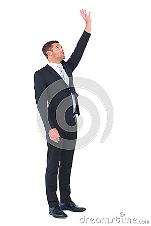 Businessman Put His Hand Up Stock Photo - Image: 49221286