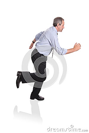 Businessman Running In A Hurry Royalty Free Stock Photos - Image: 5996708