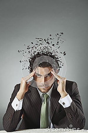 Businessman With Scattered Mind Stock Photography - Image: 36335792