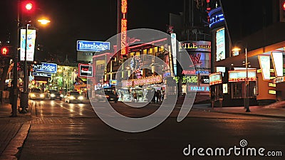 Busy City Intersection / Street in Canada Stock Video - Video of ...