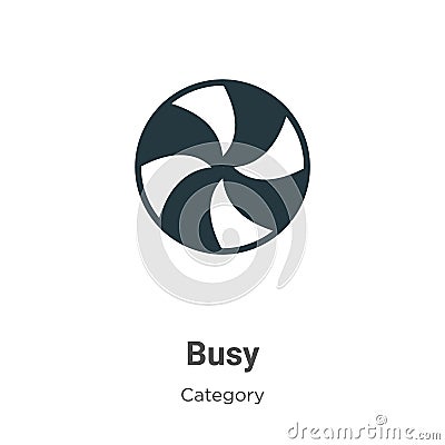 Busy Vector Icon On White Background. Flat Vector Busy Icon Symbol Sign ...