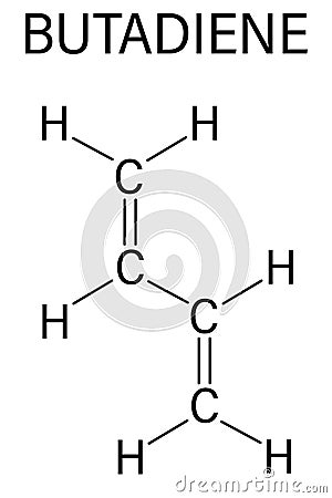 Butadiene Or 1,3-butadiene Synthetic Rubber Building Block Molecule ...