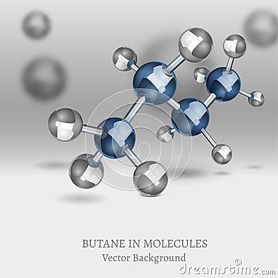 Butane Molecules Background Cartoon Vector | CartoonDealer.com #83883657