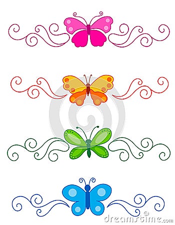 Butterfly Divider Royalty Free Stock Photography - Image: 24222837