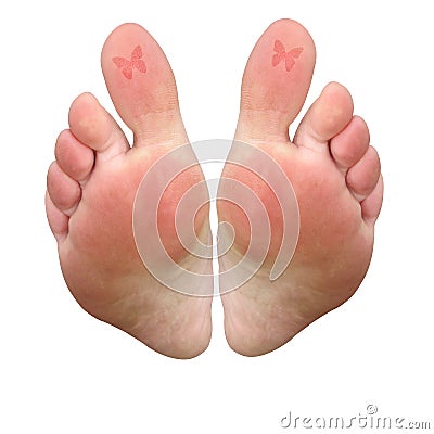Butterfly Toes Tattoo Royalty-Free Stock Image | CartoonDealer.com ...