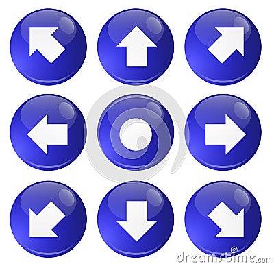 Direction Buttons Colored Icon. Element of Player Buttons for Mobile ...