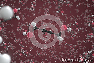 2-butyne-1,4-diol Molecule. Ball-and-stick Molecular Model. Chemistry ...