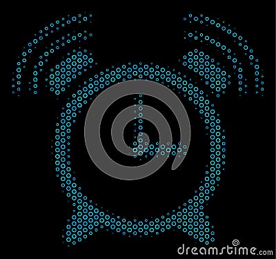 Buzzer Collage Icon Of Halftone Spheres Cartoon Vector | CartoonDealer ...