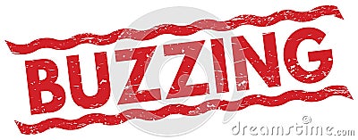 BUZZING Text On Red Lines Stamp Sign Royalty-Free Stock Photo ...