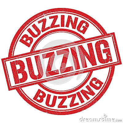 BUZZING Written Word On Red Stamp Sign Royalty-Free Stock Image ...