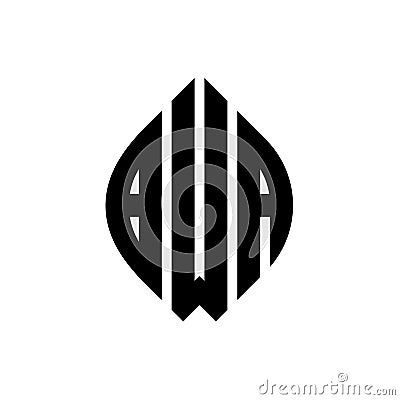 BWA Circle Letter Logo Design With Circle And Ellipse Shape. BWA ...