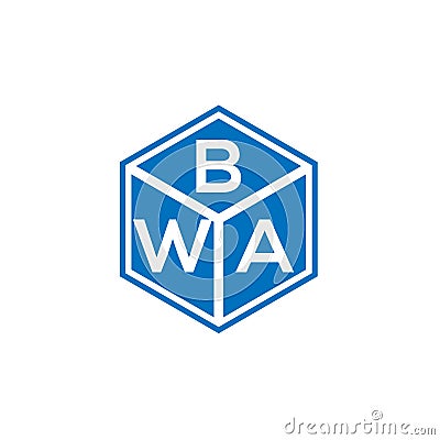 BWA Letter Logo Design On Black Background. BWA Creative Initials ...