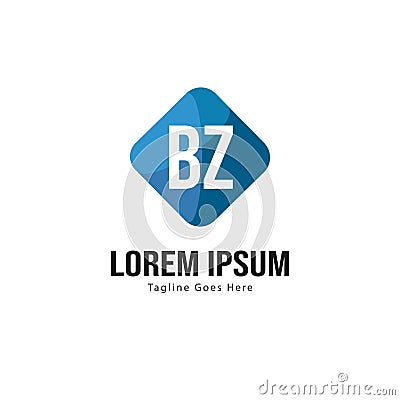 BZ Letter Logo Design. Creative Modern BZ Letters Icon Illustration ...