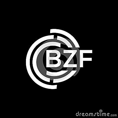 BZF Letter Logo Design On Black Background. BZF Creative Initials ...