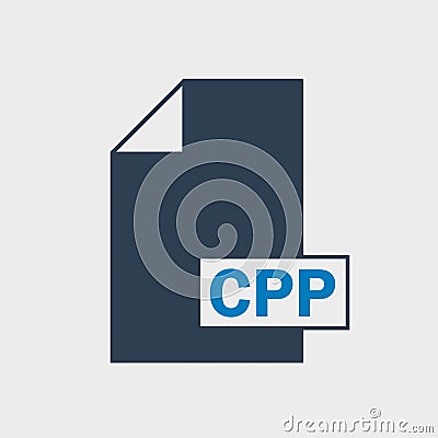C CPP File Format Icon Cartoon Vector | CartoonDealer.com #133482905