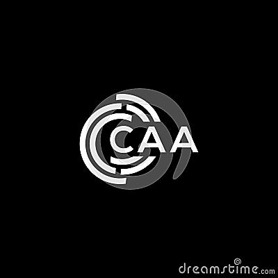 CAA Letter Logo Design On Black Background. CAA Creative Initials ...