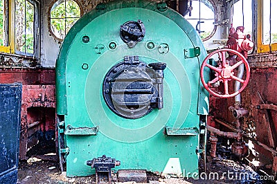 Cabin Of Vintage Steam Locomotive Stock Photo | CartoonDealer.com #34335402