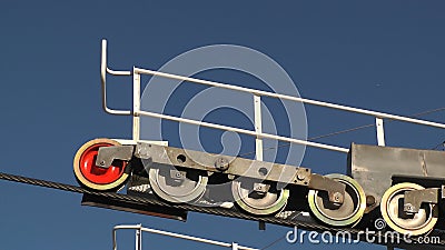 Cable Car Pulleys Wheels Lift Stock Footage - Video of park, high: 70152282