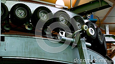 Cable Car Wheel Pulley System Stock Footage - Video of iron, modern ...