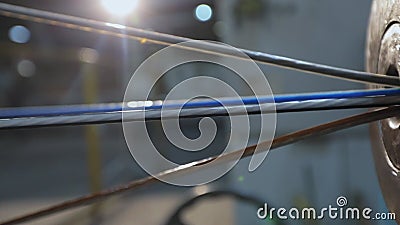 Cable Plexus Close-up, Cable Manufacturing Process in a Modern Factory ...