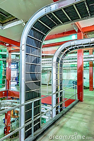 Cable Tray With Electrical Cable Layout Engineering Stock Photo ...