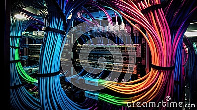 Cables Data Center Cabling Stock Illustration | CartoonDealer.com ...