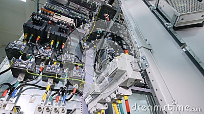 Cables in Electric Rack. Energy Distribution Substation Stock Video ...