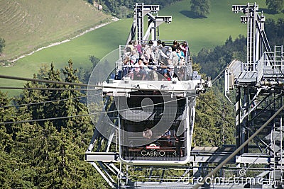 Cabrio Double Deck Cable Car, Stanserhorn Editorial Photo ...
