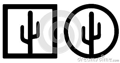 Cactus Signs. Vector Illustration | CartoonDealer.com #67893720