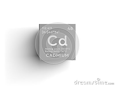Cadmium. Transition Metals. Chemical Element Of Mendeleev\'s Periodic ...
