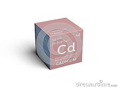 Cadmium. Transition Metals. Chemical Element Of Mendeleev\'s Periodic ...